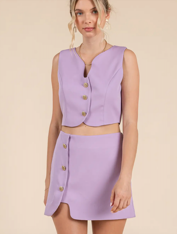 WAVY NECK SET IN LILAC | SHOPIDB.COM - Indigeaux Denim Bar & Boutique