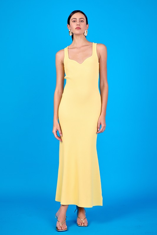 SOLANA FITTED DRESS MAXI IN BUTTER | SHOPIDB.COM - Indigeaux Denim Bar ...